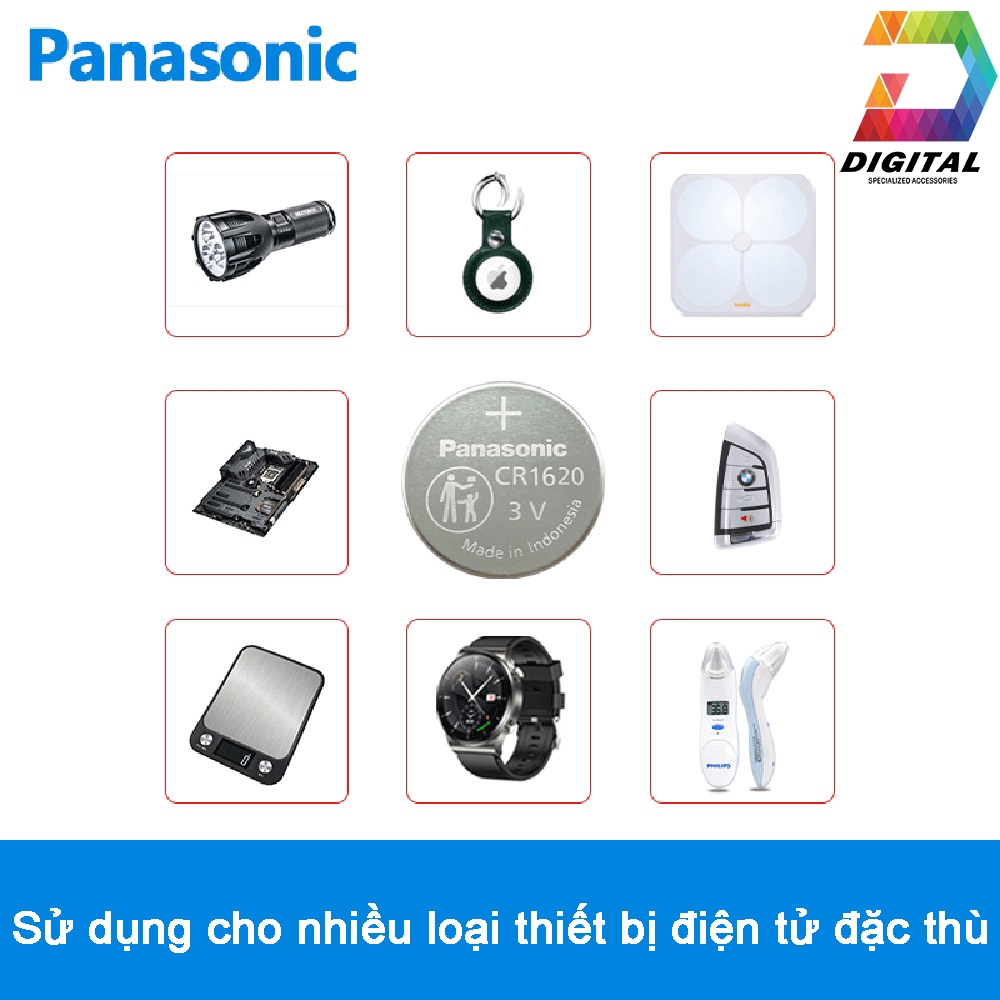Pin Cmos Panasonic CR1620 Lithium 3V Chính Hãng | Shopee Việt Nam