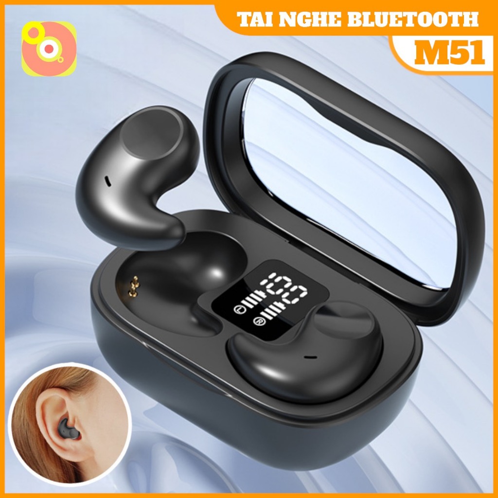 Tai Nghe Bluetooth M51 - Nhét Tai 5.3, Stereo Giảm Tiếng Ồn, Chống Nước Cao Cấp, Thiết Kế gọn ...
