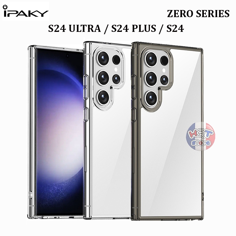 Ốp lưng chống sốc trong suốt iPaky Zero cho S24 Ultra / S24 Plus / S24 ...