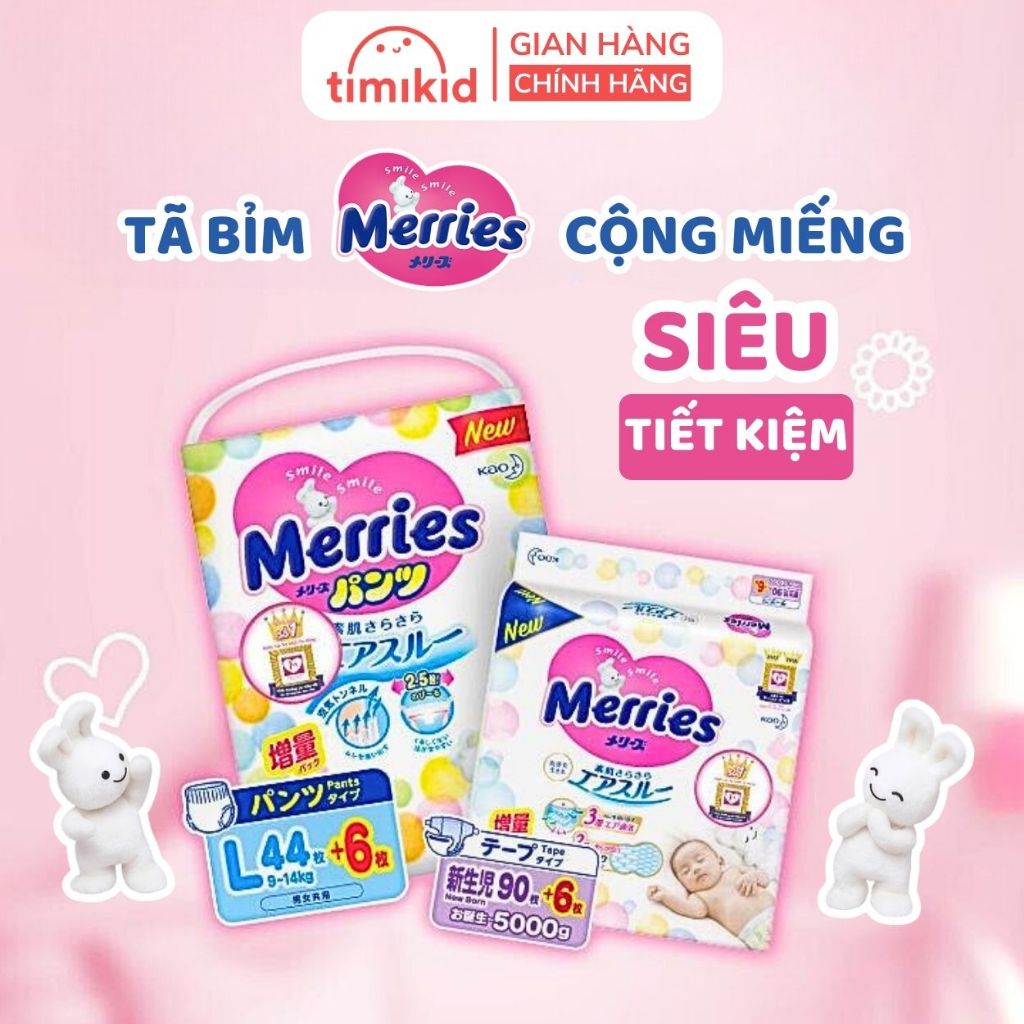 Tã Bỉm Quần/Dán Merries Chính Hãng Nội Địa Nhật Cộng Miếng Đủ Size ...