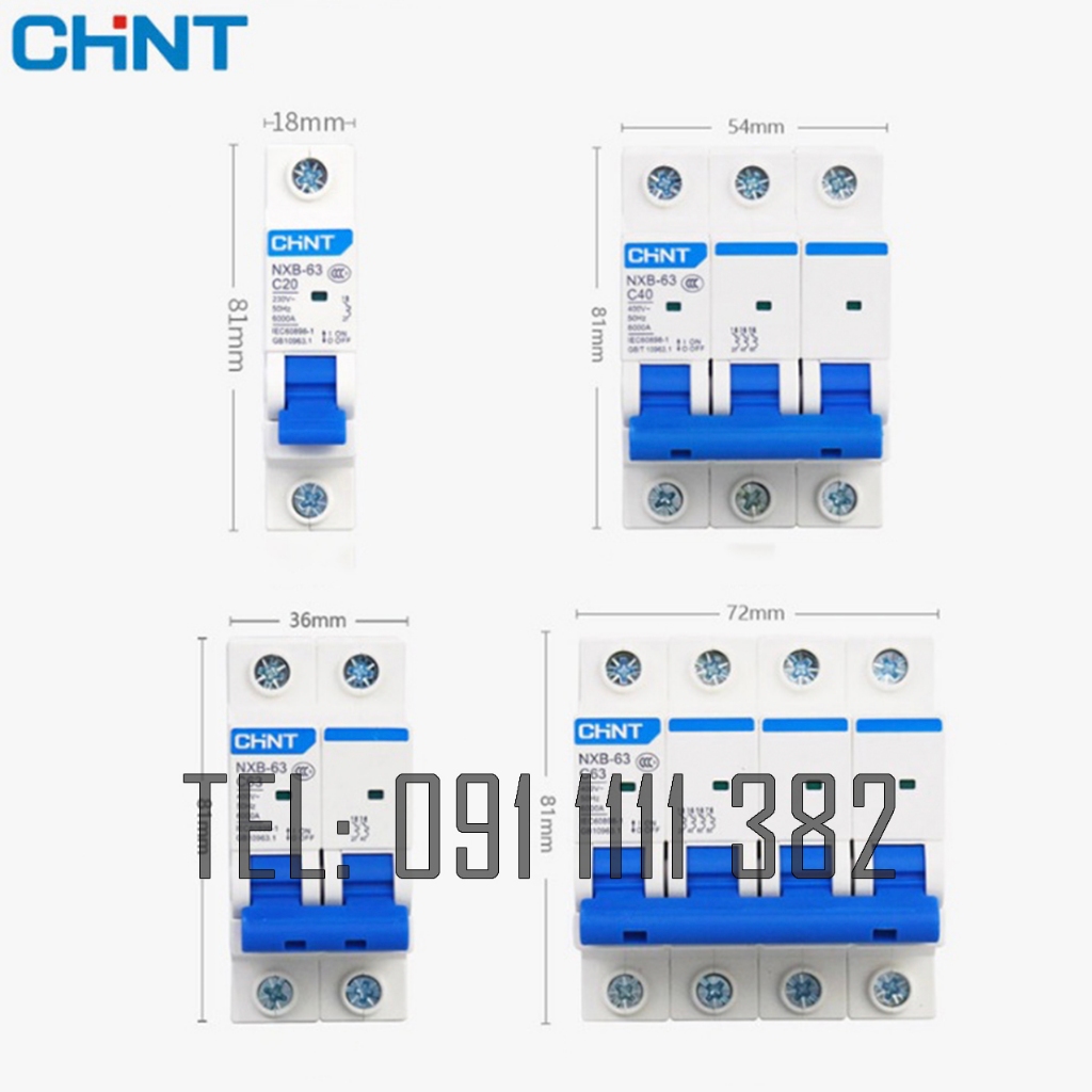 Aptomat Chint 1P, 2P, 3P, chống giật 1P+N 32A, 40A, 63A hàng chính hãng. | Shopee Việt Nam