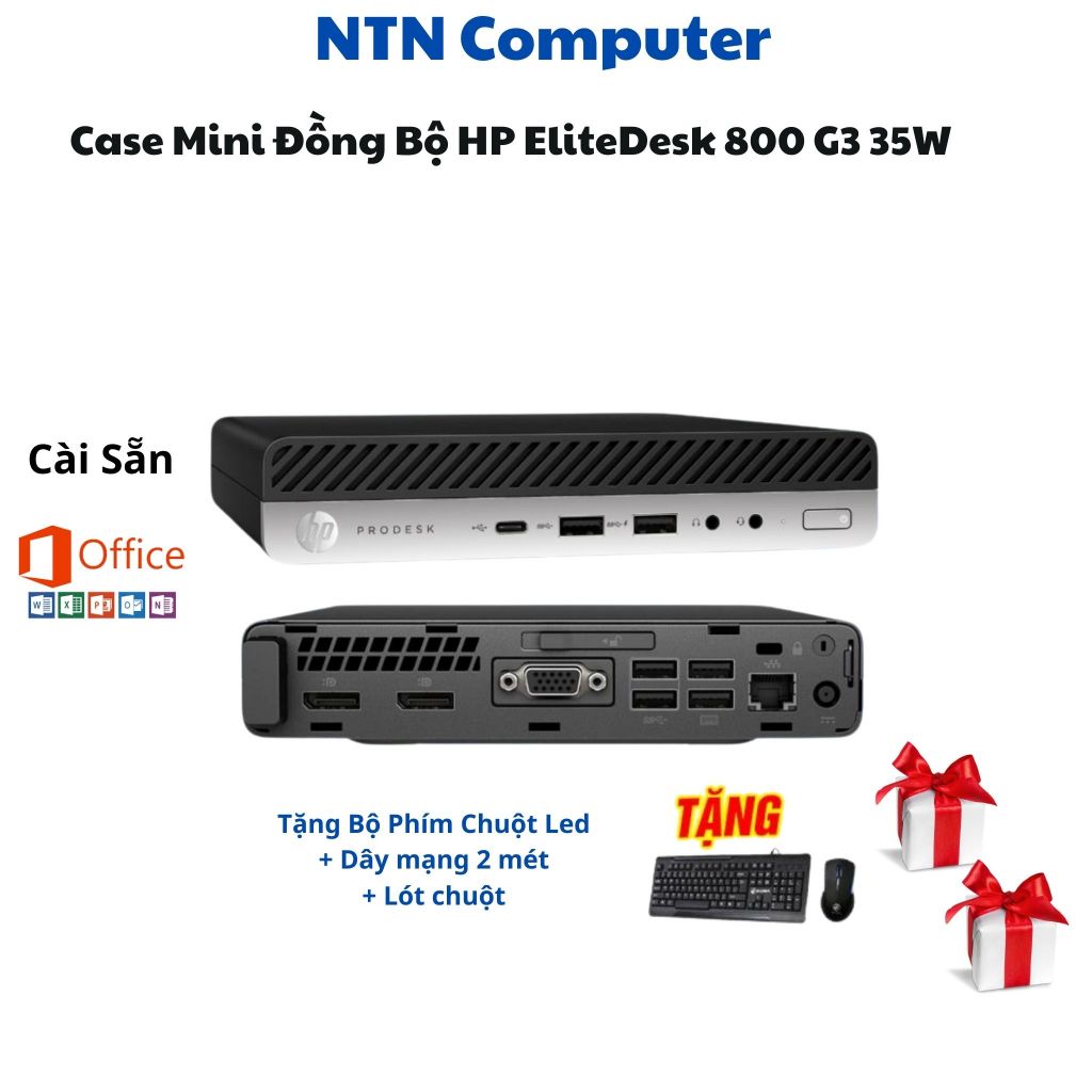 Máy Tính Case Mini Đồng Bộ HP EliteDesk 800 G3 35W, Mini PC HP Intel i3 ...