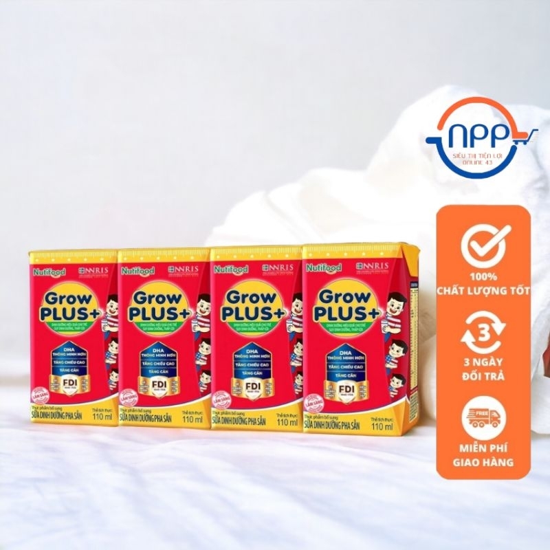 Sữa Nutifood Grow Plus+ Đỏ hộp 110ml | Shopee Việt Nam