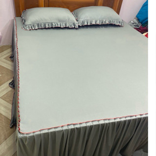 Ga trải giường thun lạnh HQ( có bèo phủ 2 bên hoặc 3 bên L xuôi cao ...