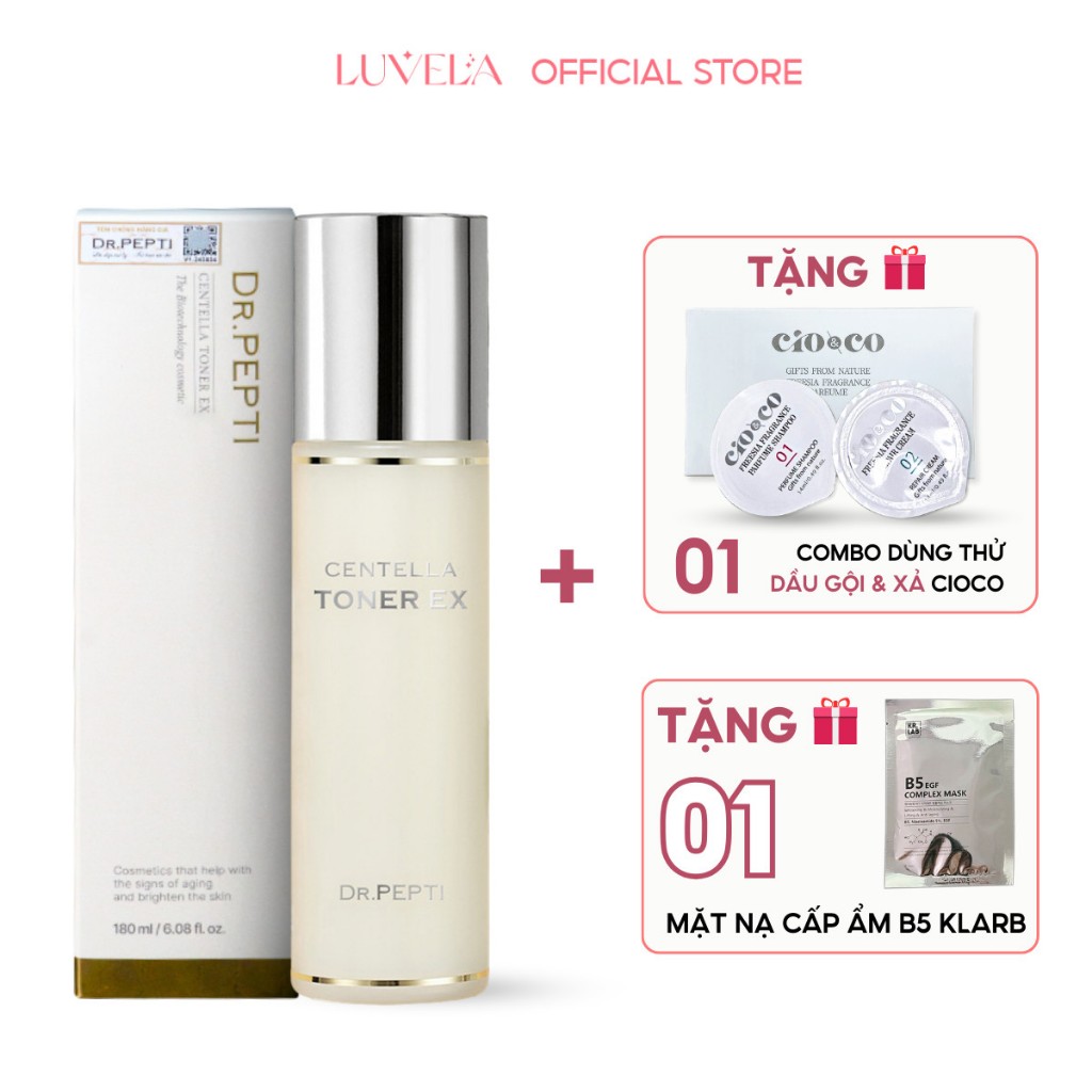 Nước Hoa Hồng Dr.Pepti Centella Toner EX Dưỡng Da Căng Bóng 180ml Chính Hãng Hàn Quốc | Shopee ...