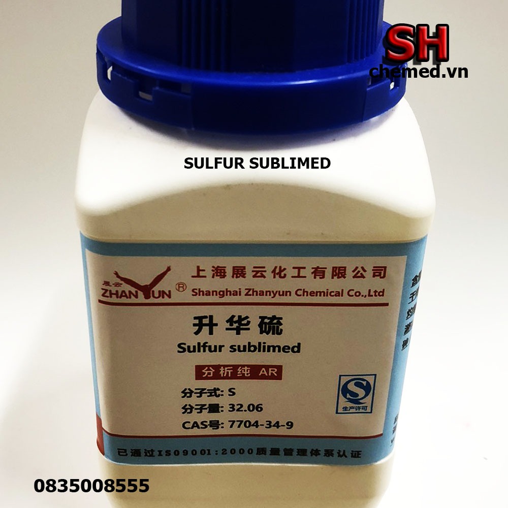 Hóa chất Sulfur Sublimed dùng trong thí nghiệm chai 500g | Shopee Việt Nam