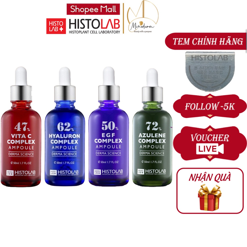 Serum Histolab Complex Ampoule Phục Hồi, Cấp ẩm, Làm Sáng, Giảm Mụn 50ml | Shopee Việt Nam