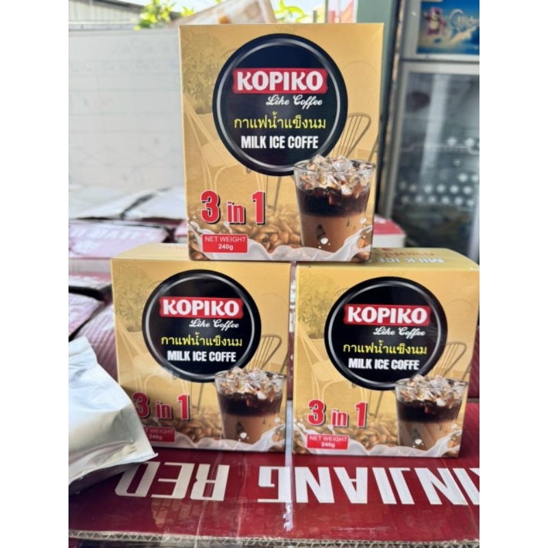 Cafe Kopiko hòa tan, cà phê Kopiko Thái Lan 3 in 1 gói 240gr,date mới ...