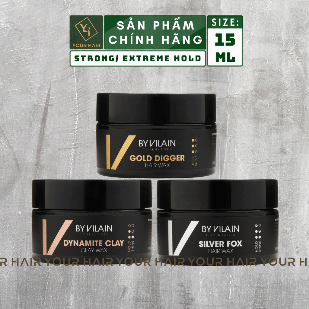 Dùng Thử | Sáp vuốt tóc By Vilain Dynamite Clay | Gold Digger | Silver ...