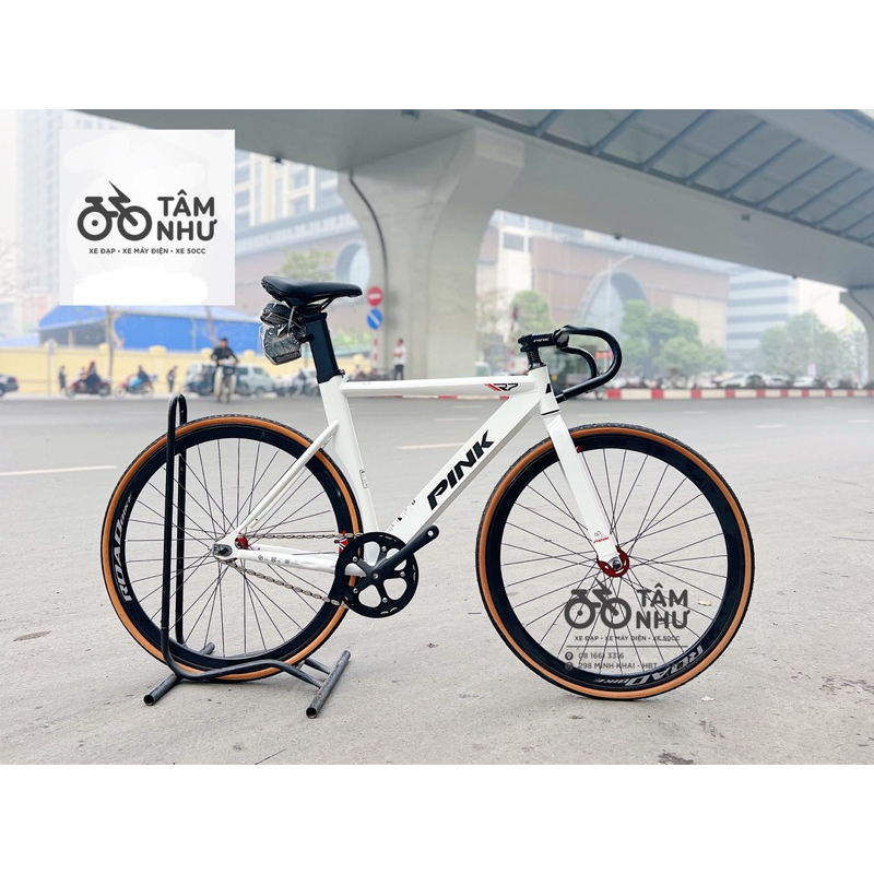 Xe đạp Fixed gear pink R7- xe đạp không phanh | Shopee Việt Nam