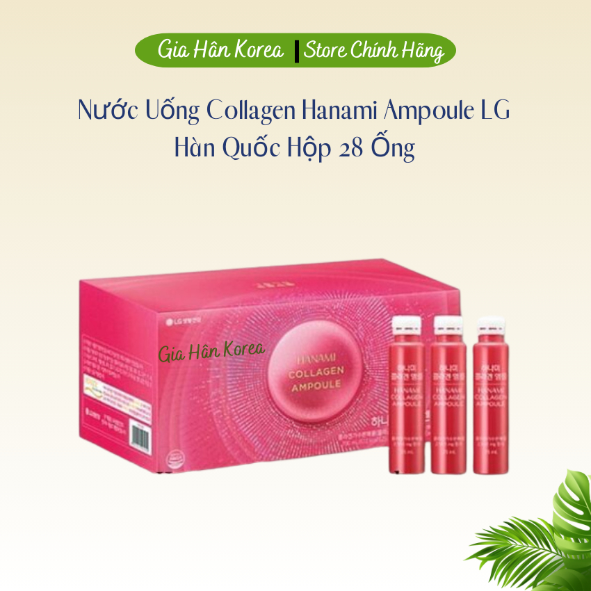 Nước Uống Collagen Hanami Ampoule LG Hàn Quốc Hộp 28 Ống, Hỗ Trợ Làm ...