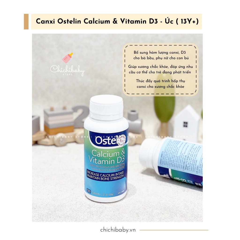 Canxi bầu Ostelin Vitamin D & Calcium 130v | Shopee Việt Nam