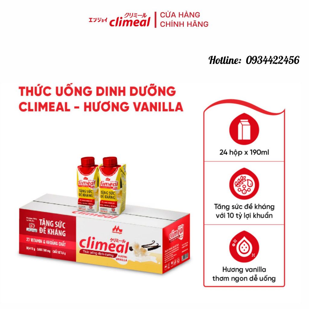 [SHIP HỎA TỐC - QC] Climeal - Thức uống dinh dưỡng - Thùng 24 hộp 190ml ...