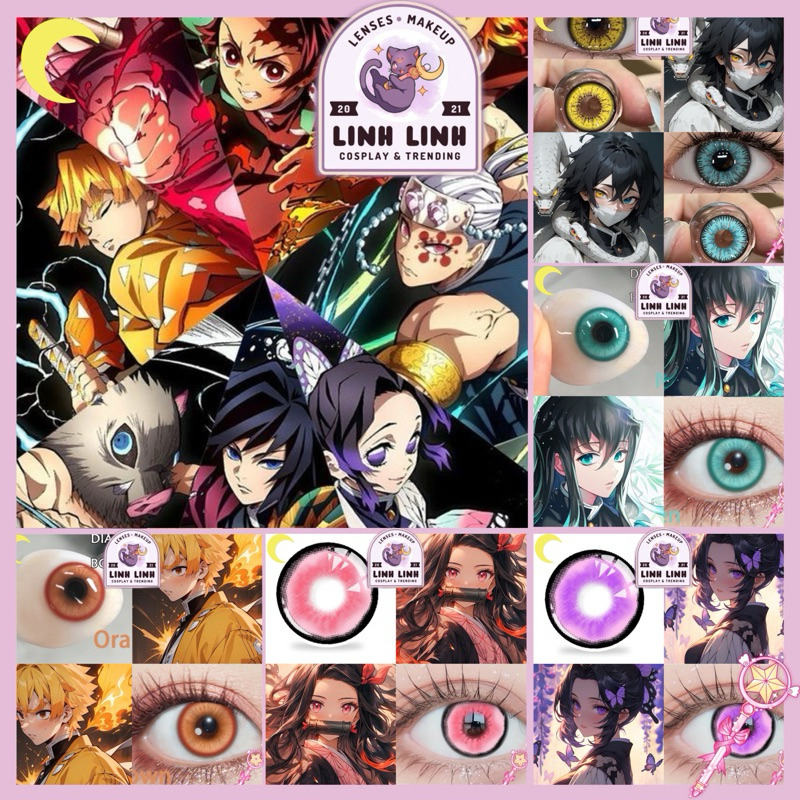 CÓ SẴN 1 Cặp Lens Cosplay Demon Slayer | Shopee Việt Nam