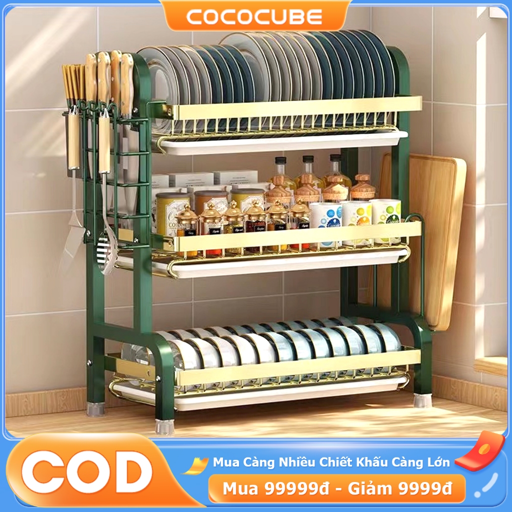 COCO Kệ đựng bát đĩa thép không gỉ ,thoát nước Rack,Dish Rack, Kệ lưu ...