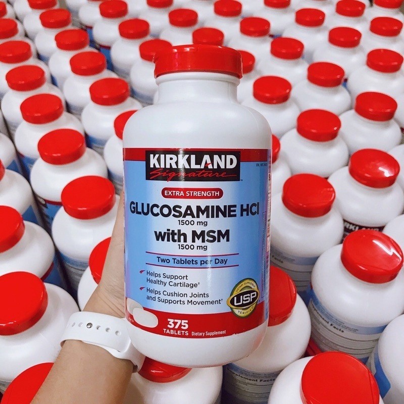 Viên uống Glucosamine KIRKLAND 375 viên - Hỗ trợ xương khớp HCL 1500mg ...