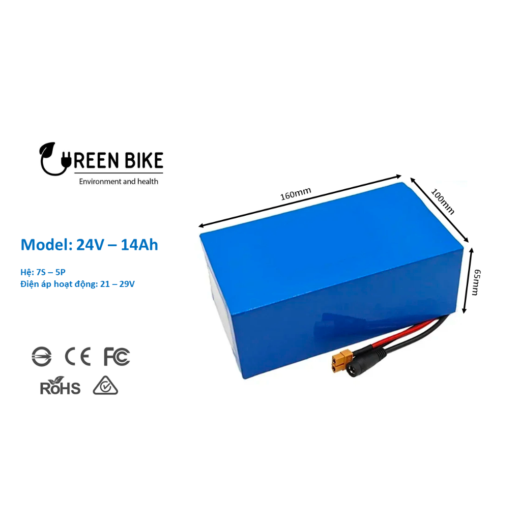 Pin Lithium ion Samsung 22P 29V - 14Ah Hệ 7S kích thước tùy chỉnh theo ...