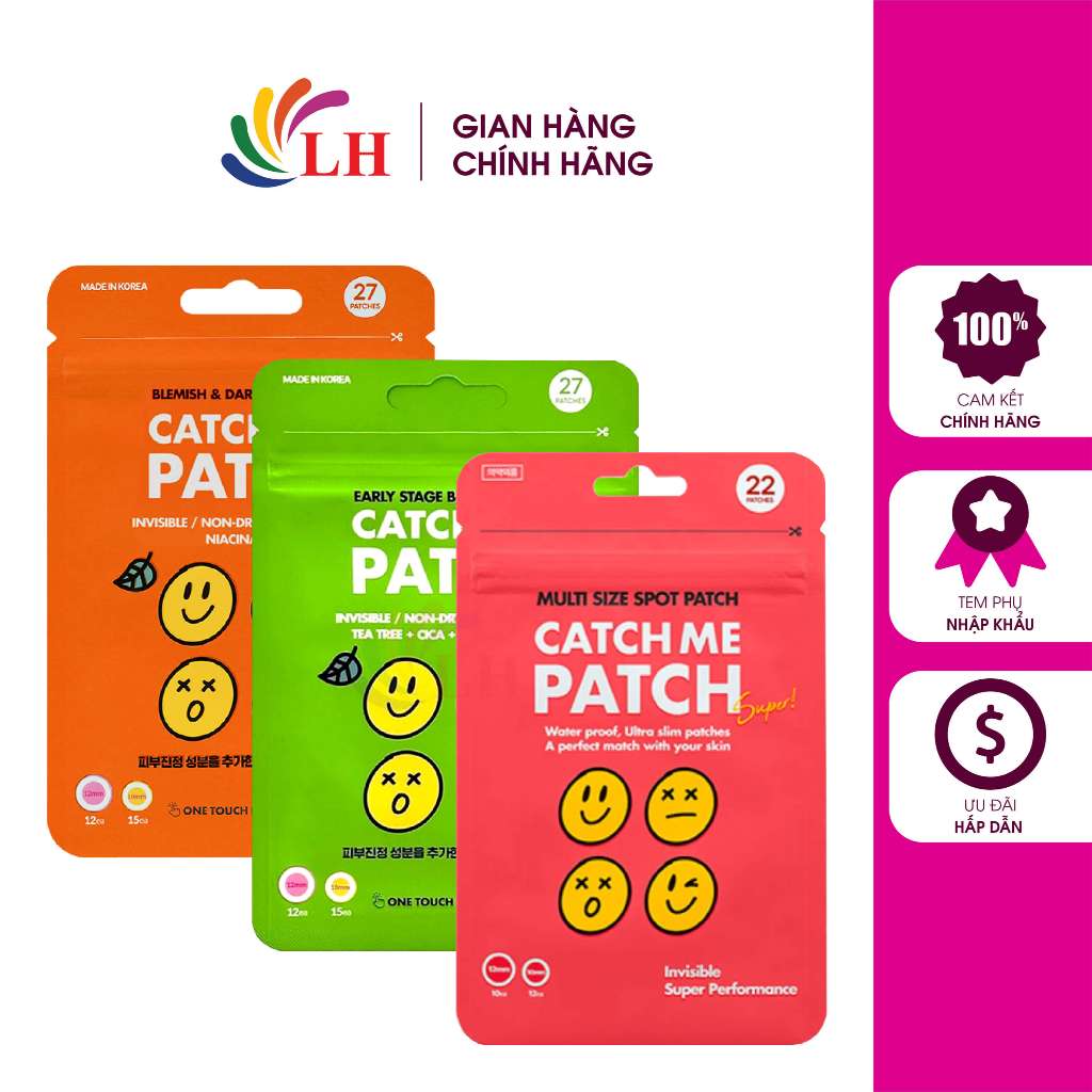 Miếng dán mụn Catch Me Patch hỗ trợ giảm mụn (22 miếng/27 miếng) | Shopee Việt Nam