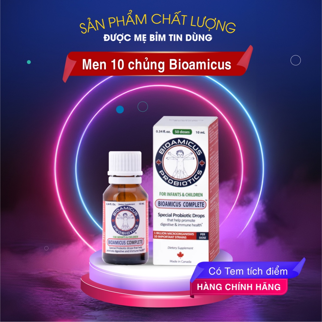 39 [Giảm 25% từ shopee video] Men 10 chủng Bioamicus chính hãng, 10ml ...
