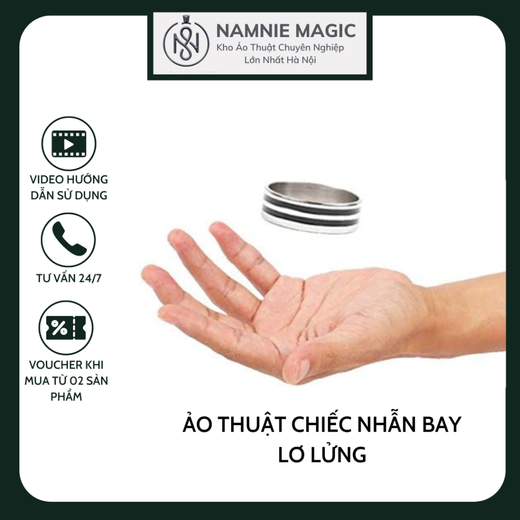 Ảo Thuật Chiếc Nhẫn Bay Lơ Lửng, Floating Ring Magic Trick Đạo Cụ Ma ...