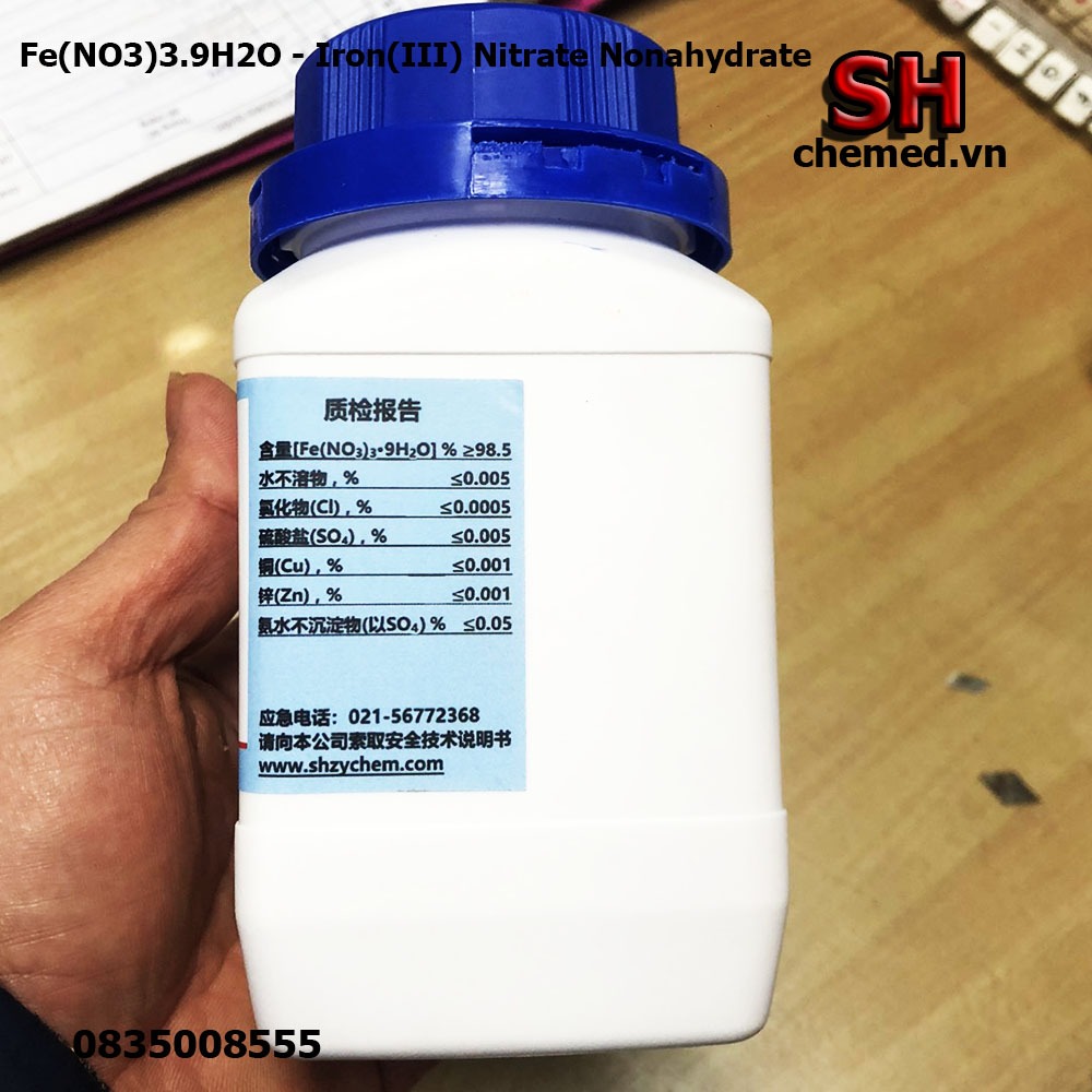 Hóa chất Fe(NO3)3 . 9H2O (500g) - Iron(III) Nitrate Nonahydrate dùng ...