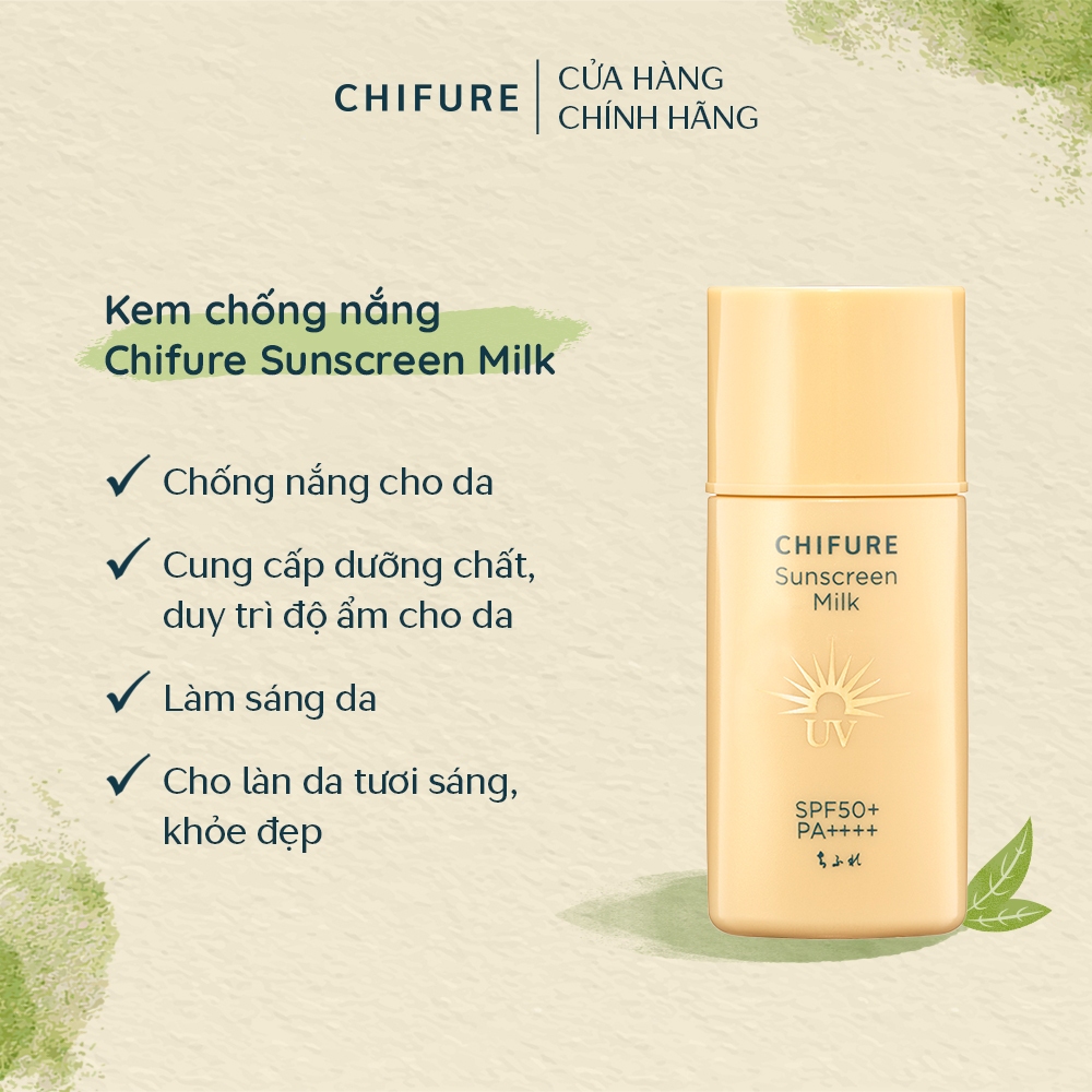 Sữa chống nắng Chifure Sunscreen Milk SPF50 PA++++ 30ml giúp nâng tông nhẹ nhàng | Shopee Việt Nam