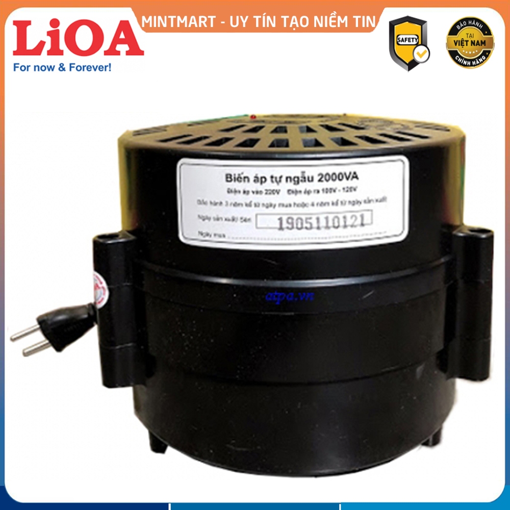 Biến Áp Tự Ngẫu 1 Pha 2kVA, Đổi Nguồn Hạ Áp LiOA DN020, Đổi Điện Từ 220V Sang 100V – 120V ...