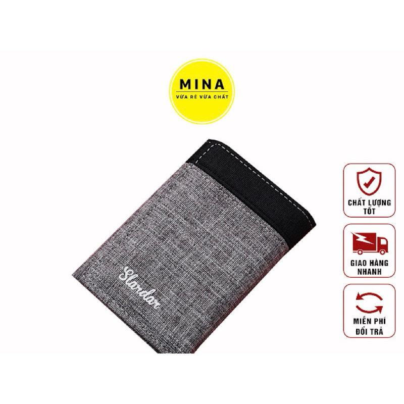 Ví Vải Nam Slardar Wallet Men Gập 3 Phối Màu Retro Thiết Kế Dáng Đứng ...