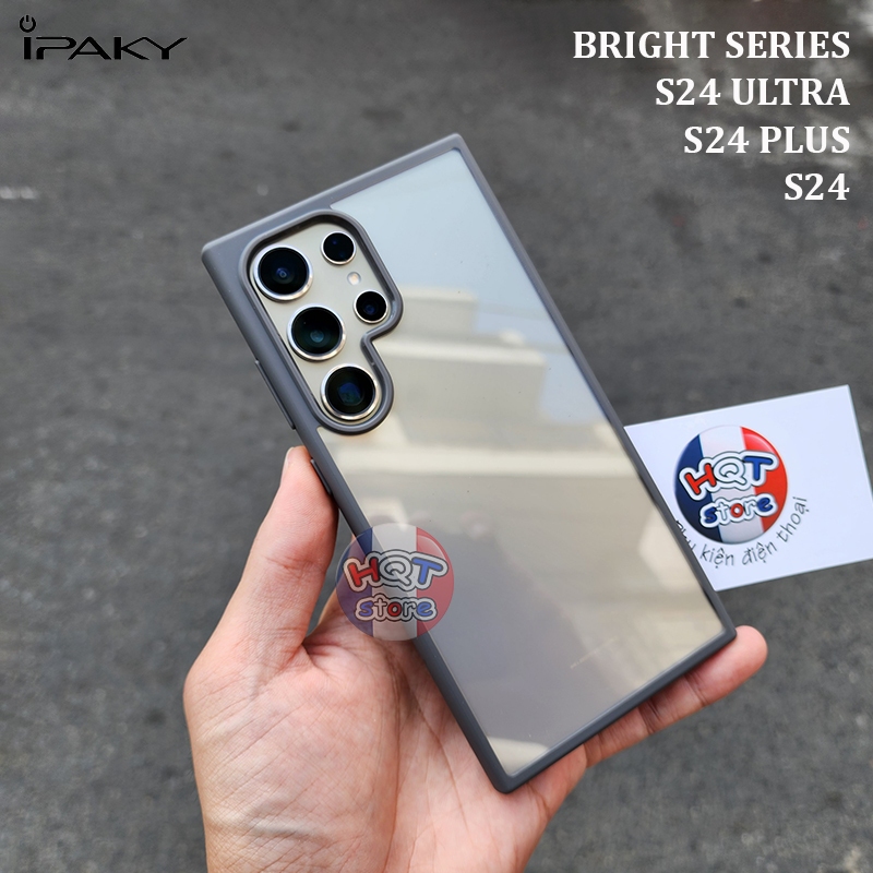 Ốp lưng trong suốt viền mỏng IPaky Bright S24 Ultra / S24 Plus / S24 ...