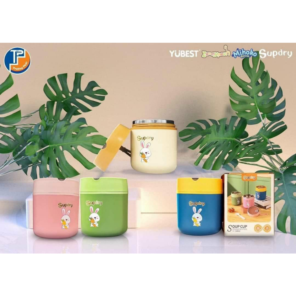 Bình ủ cháo, giữ nhiệt lõi inox 304 SUPDRY 530ml kèm muỗng KHÔNG CÓ TÚI Hộp đựng thức ăn, đựng ...