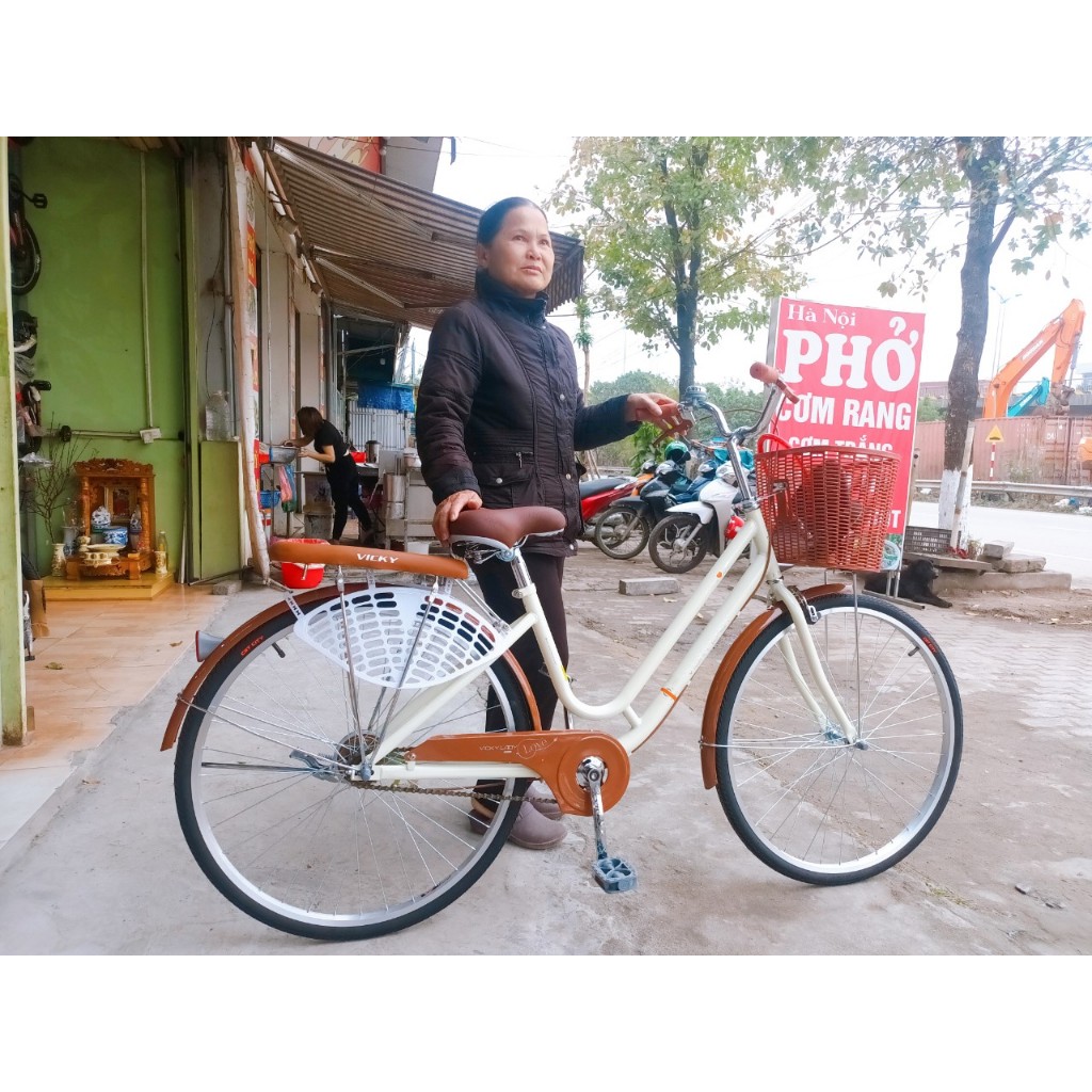 Xe đạp mini Vicky Lady L660 (Tặng đệm yên + + lục giác) | Shopee Việt Nam