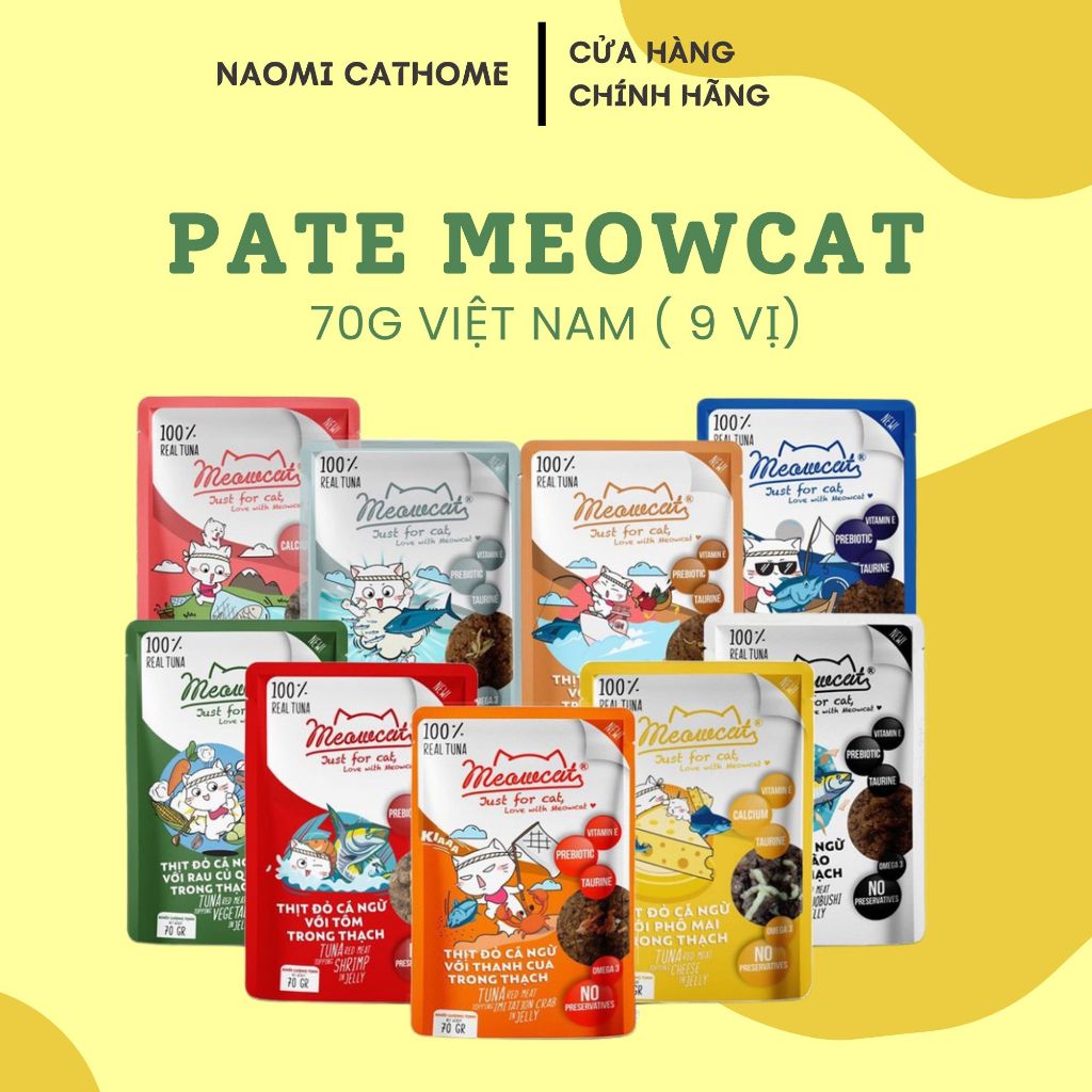 Pate Meowcat - Pate Cho Mèo Gói 70g (Sản Xuất Tại Việt Nam) | Shopee Việt Nam