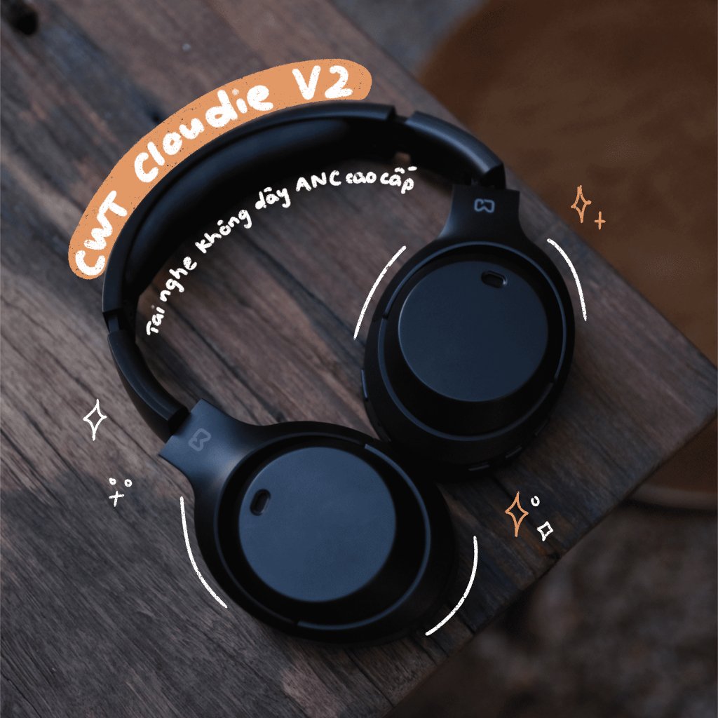 Tai nghe CHILL WITH TATTY CLOUDIE V2 chống ổn siêu tốt kết nối không dây với điện thoại/ máy ...