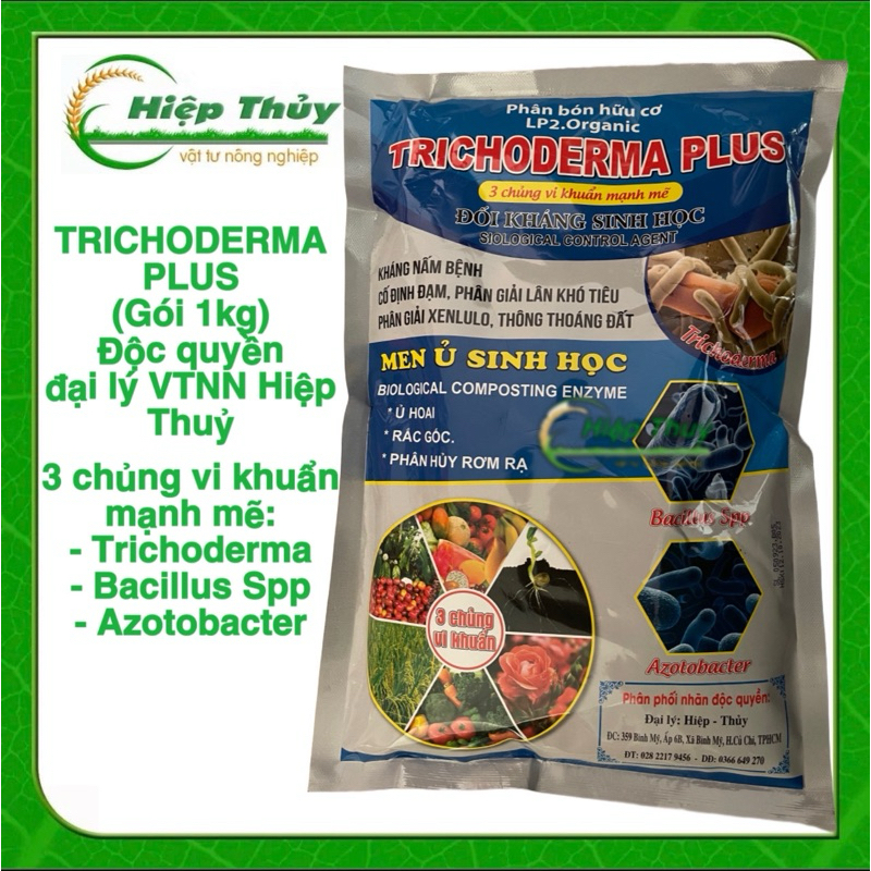 Nấm đối kháng TRICHODERMA PLUS (gói 1kg) (nhãn hiệu độc quyền đại lý ...