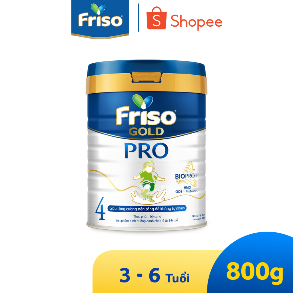 [Nhập khẩu Hà Lan] Sữa Bột Friso Gold Pro 4 800g (Cho Trẻ Từ 3-6 tuổi ...