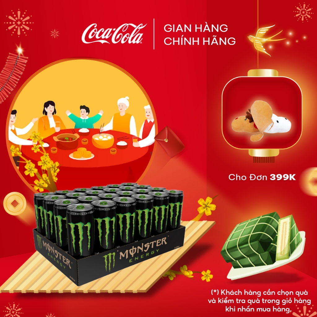 Lốc 24 Lon Nước Tăng Lực Monster Energy (355ml x 24) | Shopee Việt Nam