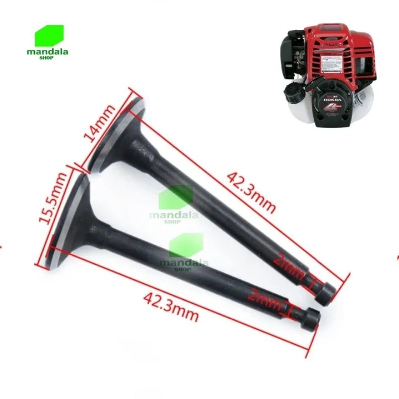 xupap - nấm - van hút, xả máy cắt cỏ 4 thì GX35, UMK435 - GX25, UMK425 ...