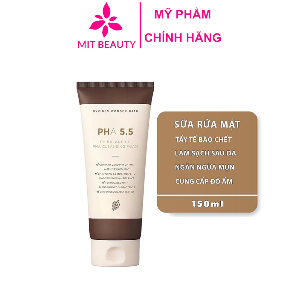 Sữa rửa mặt PHA 5.5 Byvibes Wonder Bath 150ml Hàn Quốc dưỡng ẩm làm sạch sâu da căng mướt tự ...