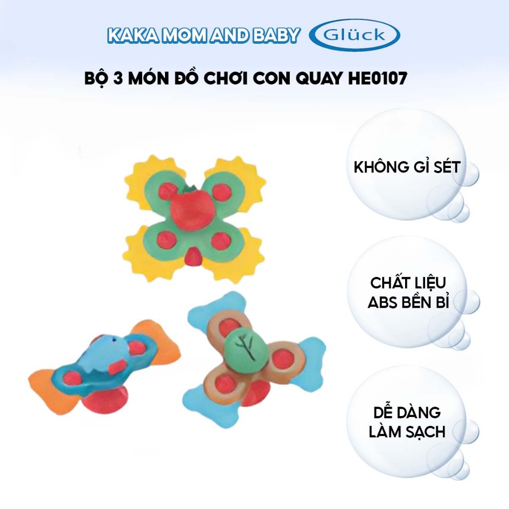 Bộ 3 món đồ chơi con quay Gluck HE0107 Molars Toys | Shopee Việt Nam