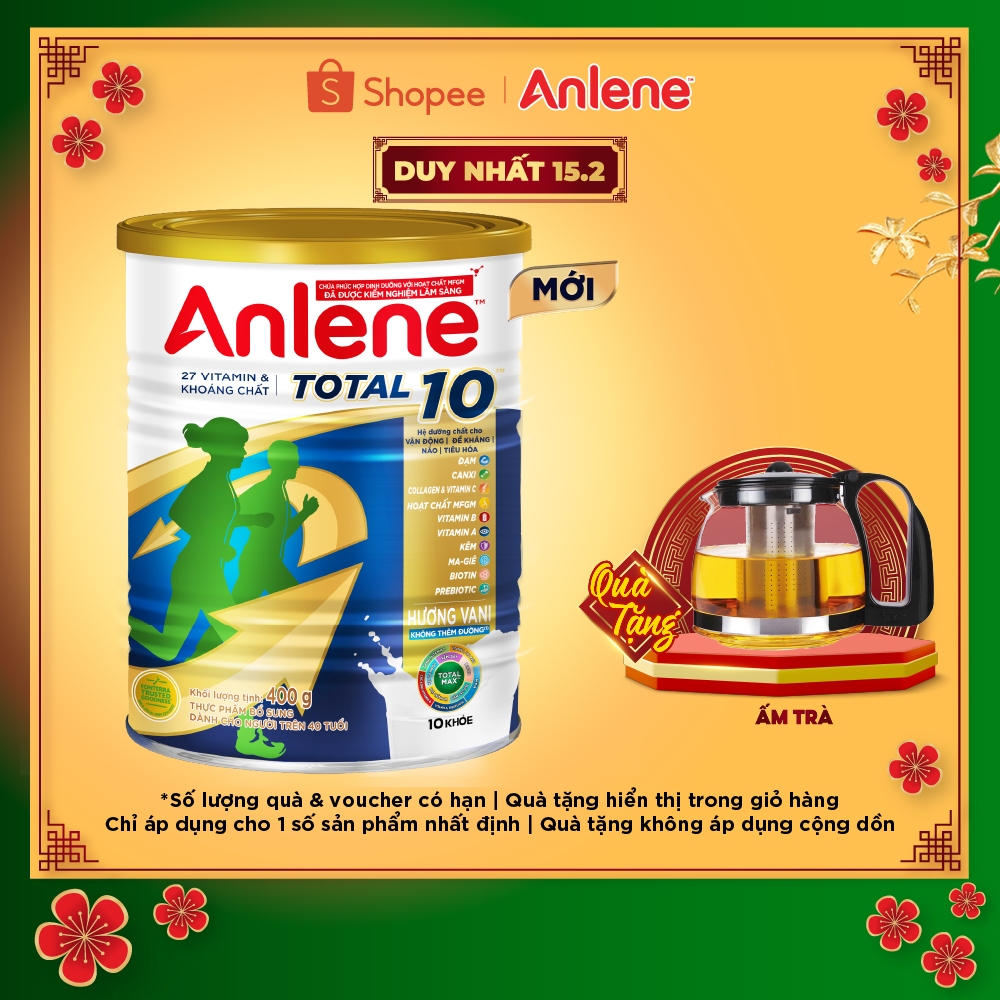 [SẢN PHẨM MỚI] Sữa bột bổ sung dinh dưỡng Anlene TOTAL 10 lon 400g ...