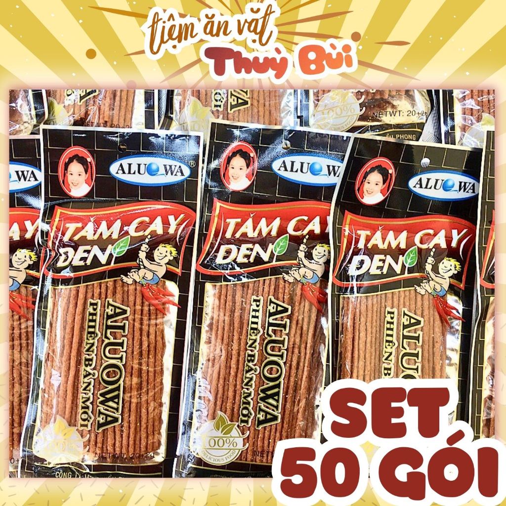 Bịch 50 Gói Tăm cay đen ALUOWA, Bim Bim Que Cay, Đồ Ăn Vặt Cay | Shopee ...