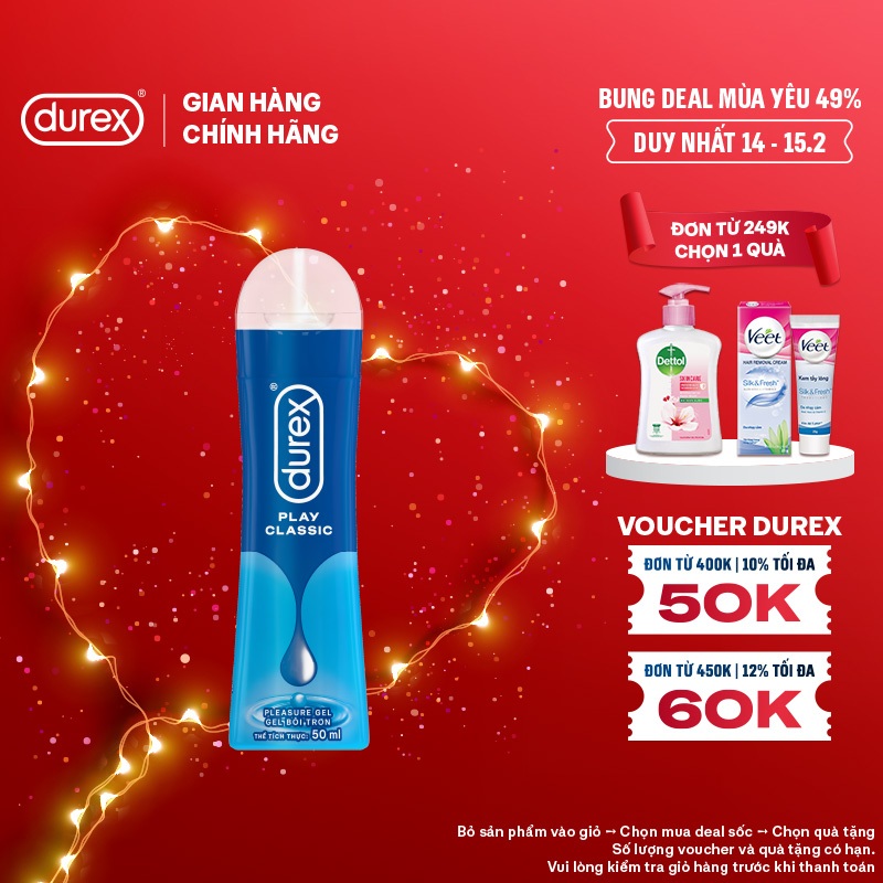 [MỚI] Gel bôi trơn Durex Classic gốc nước - Bao bì mới, cải tiến công thức thêm mượt mà, 50ML ...