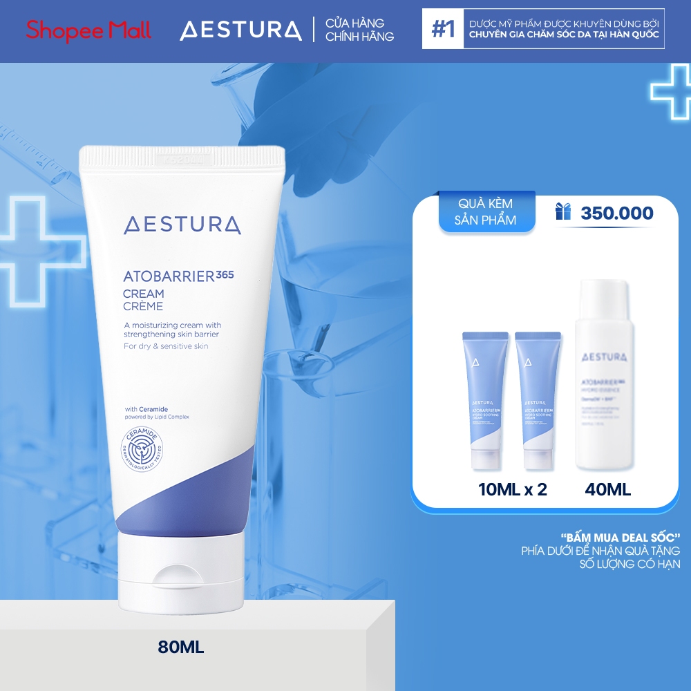 Kem dưỡng ẩm chuyên sâu và củng cố hàng rào bảo vệ da AESTURA ATOBARRIER365 Cream 80ml | Shopee ...