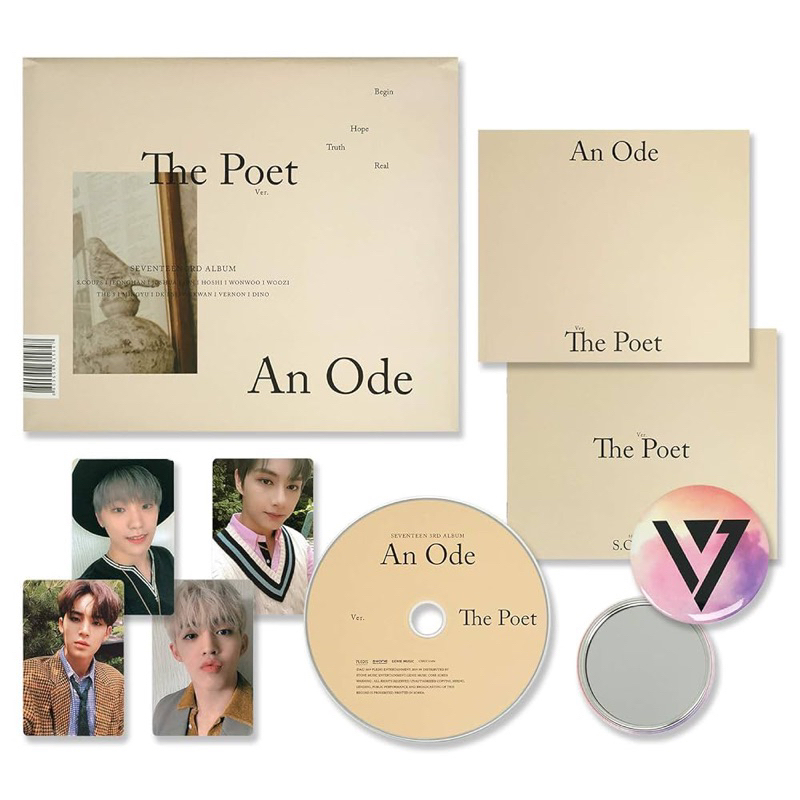 SEVENTEEN 3rd Album - AN ODE [ The Poet ver. ] CD + Photobook + Mini ...