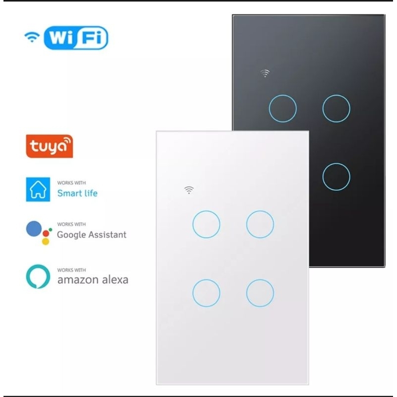 Công tắc thông minh Wifi Tuya smart life 1/2/3/4 nút điều khiển bằng ...