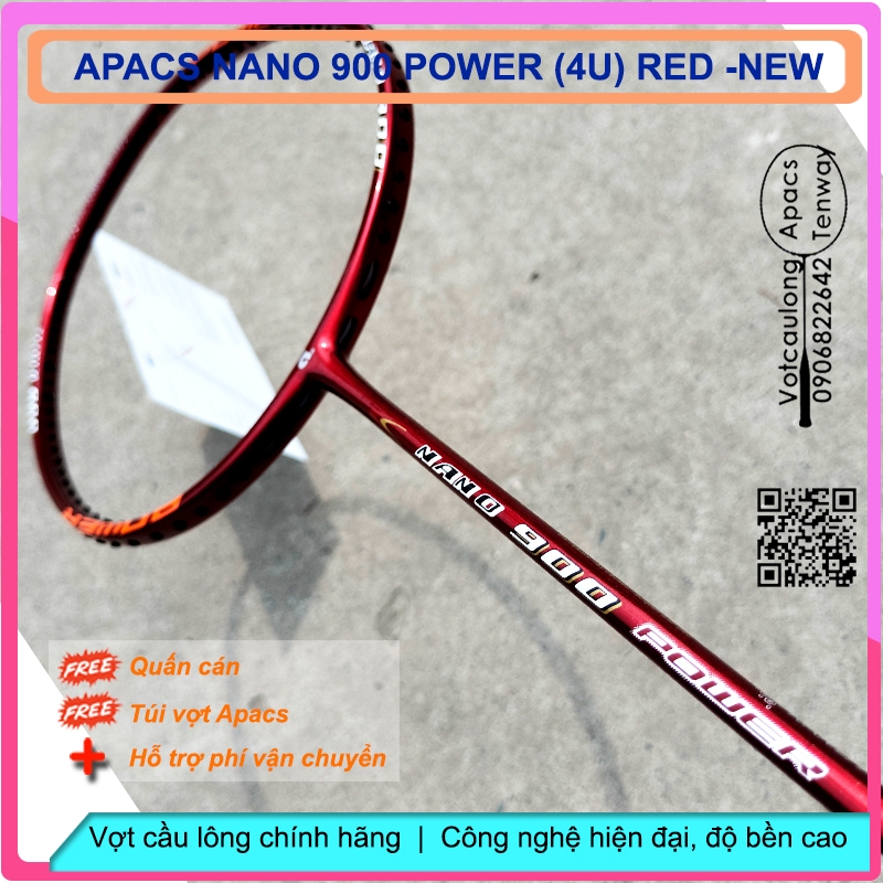 Vợt cầu lông Apacs Nano 900 Power - 4U đỏ NEW24 | Vợt chính hãng, đánh ...