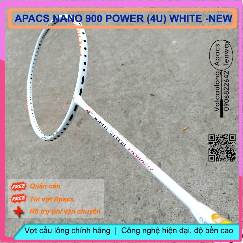 Vợt cầu lông Apacs Nano 900 Power - 4U Trắng NEW24 | Vợt chính hãng ...