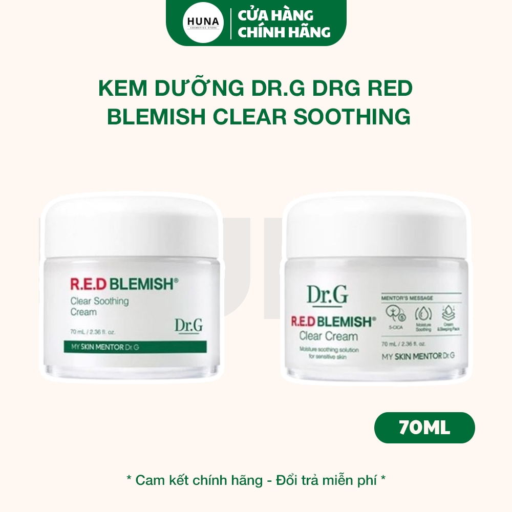 Kem dưỡng Dr.G DrG Red Blemish Clear Soothing Cream 70ml | Shopee Việt Nam