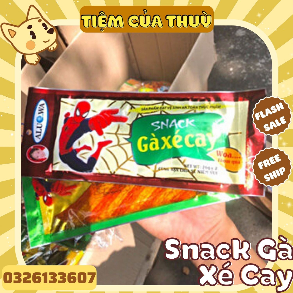 5 Gói Snack Gà Xé Cay ALUOWA, Snack Que Cay Cổng Trường, đồ ăn vặt tuổi thơ | Shopee Việt Nam