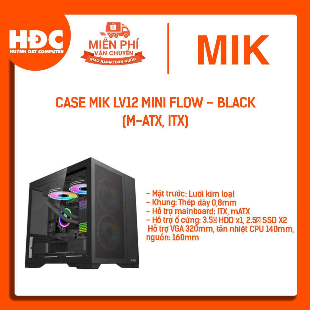 CASE MIK LV12 MINI FLOW – BLACK | Shopee Việt Nam